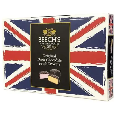 Beech's Union Jack Dark Chocolate Fruit Creams | A Touch of Dutch